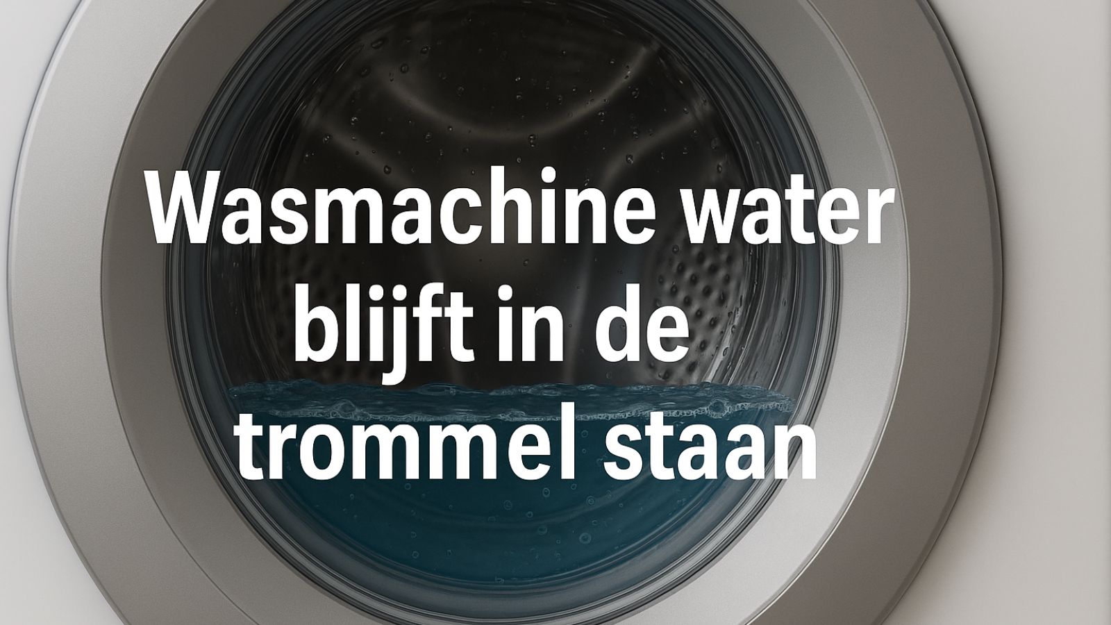 Wasmachine: Water blijft in de trommel staan